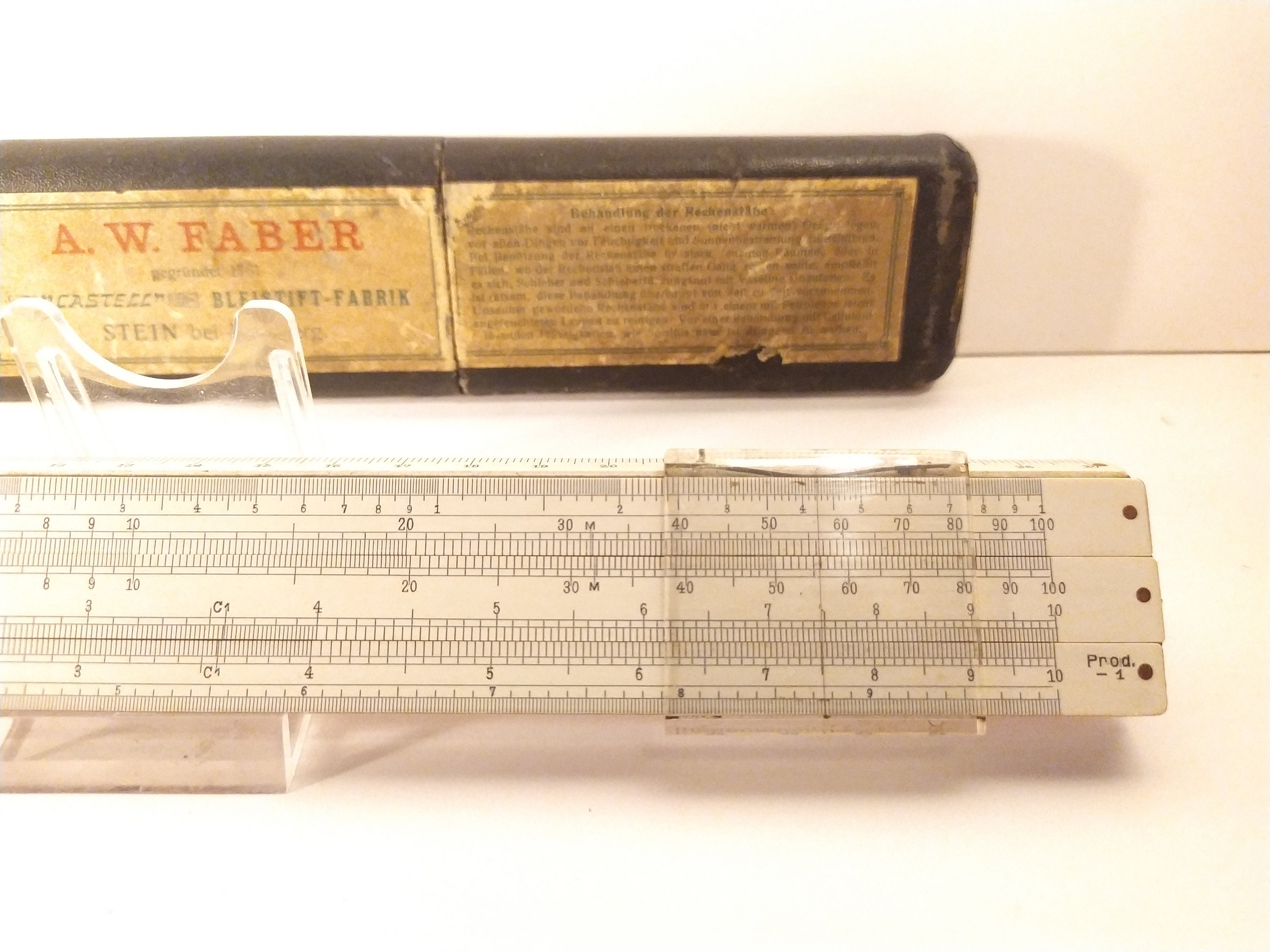 Vintage Slide Rule A.w.faber "castell" 375 Nr.206428 System Rietz ...