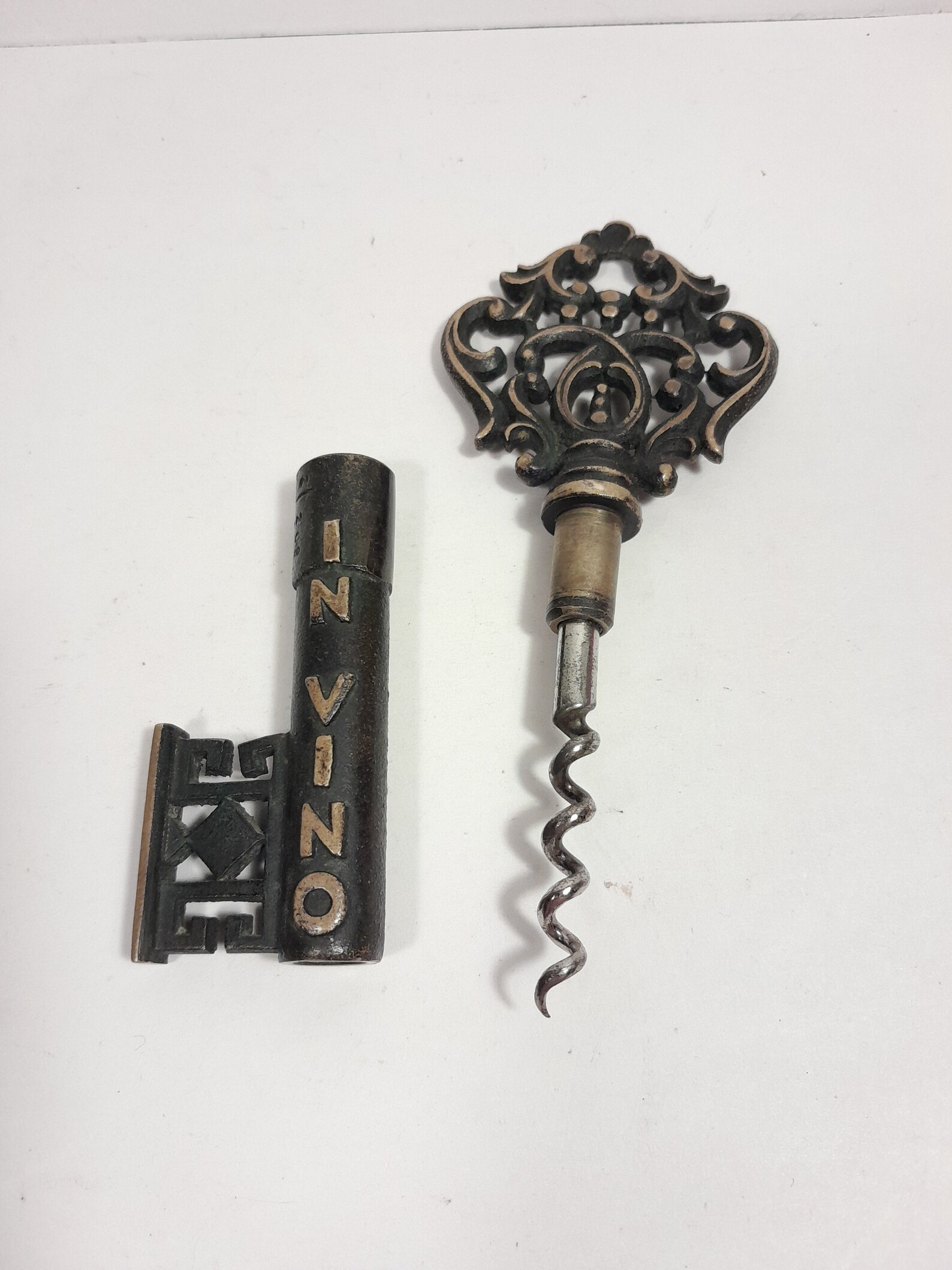Vintage Corkscrew,old Key,in Vino Veritas - Etsy