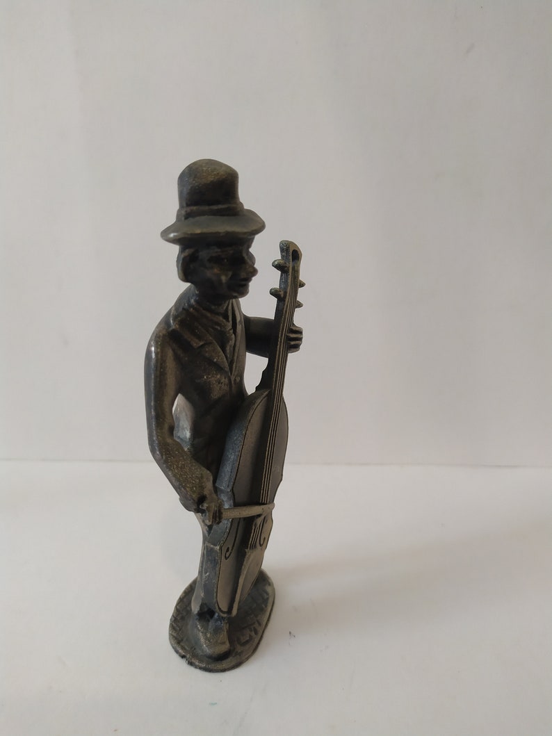 Vintage Pewter Figurine Musician Germany - Etsy