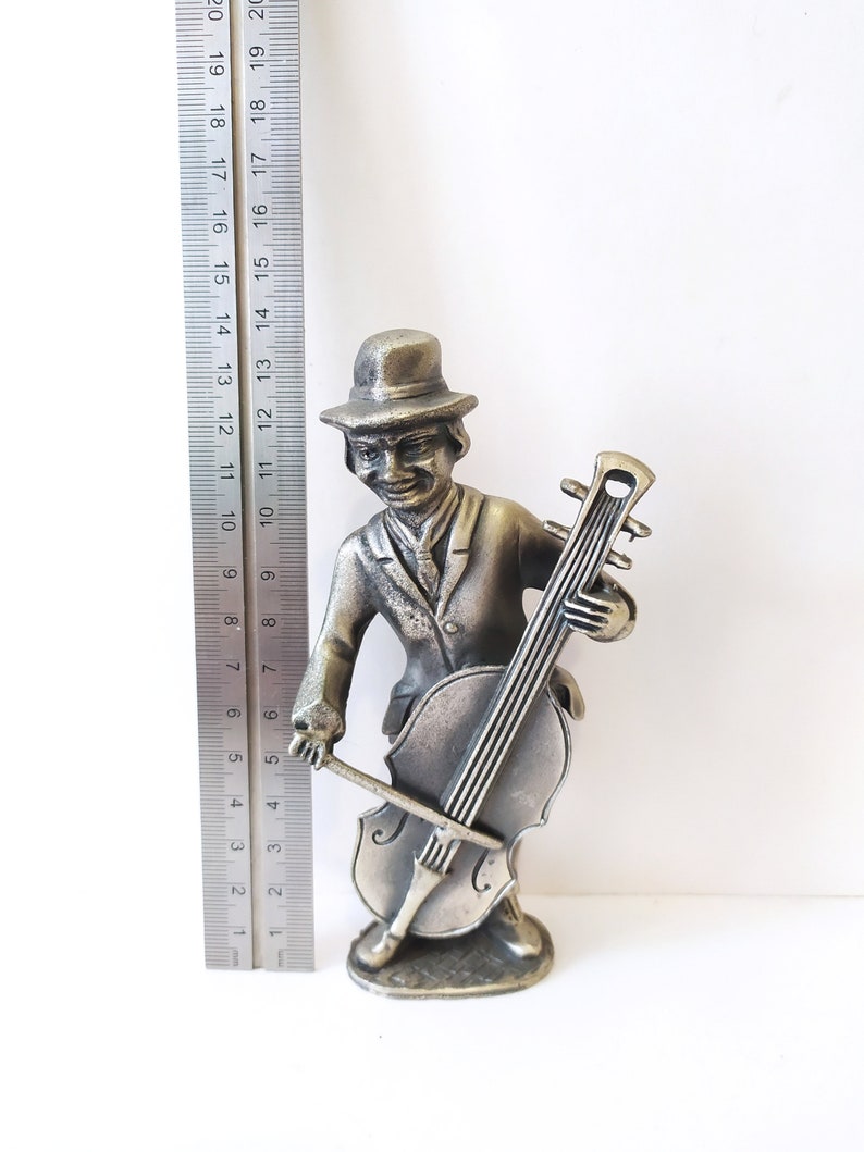 Vintage Pewter Figurine Musician Germany - Etsy