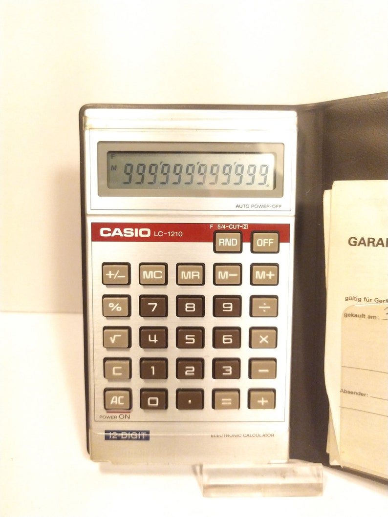 Vintage Calculator Casio LC-1210 12digit - Etsy