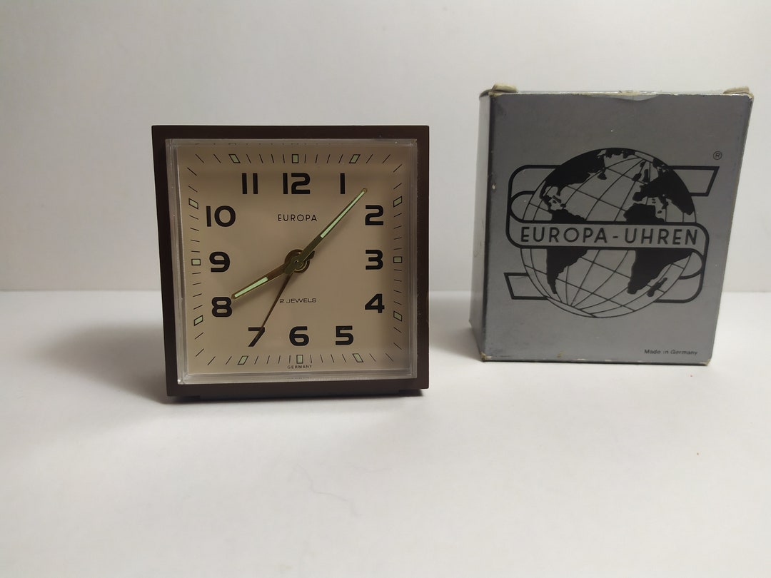Vintage Germany Alarm Clock Europa 2 Jewels - Etsy