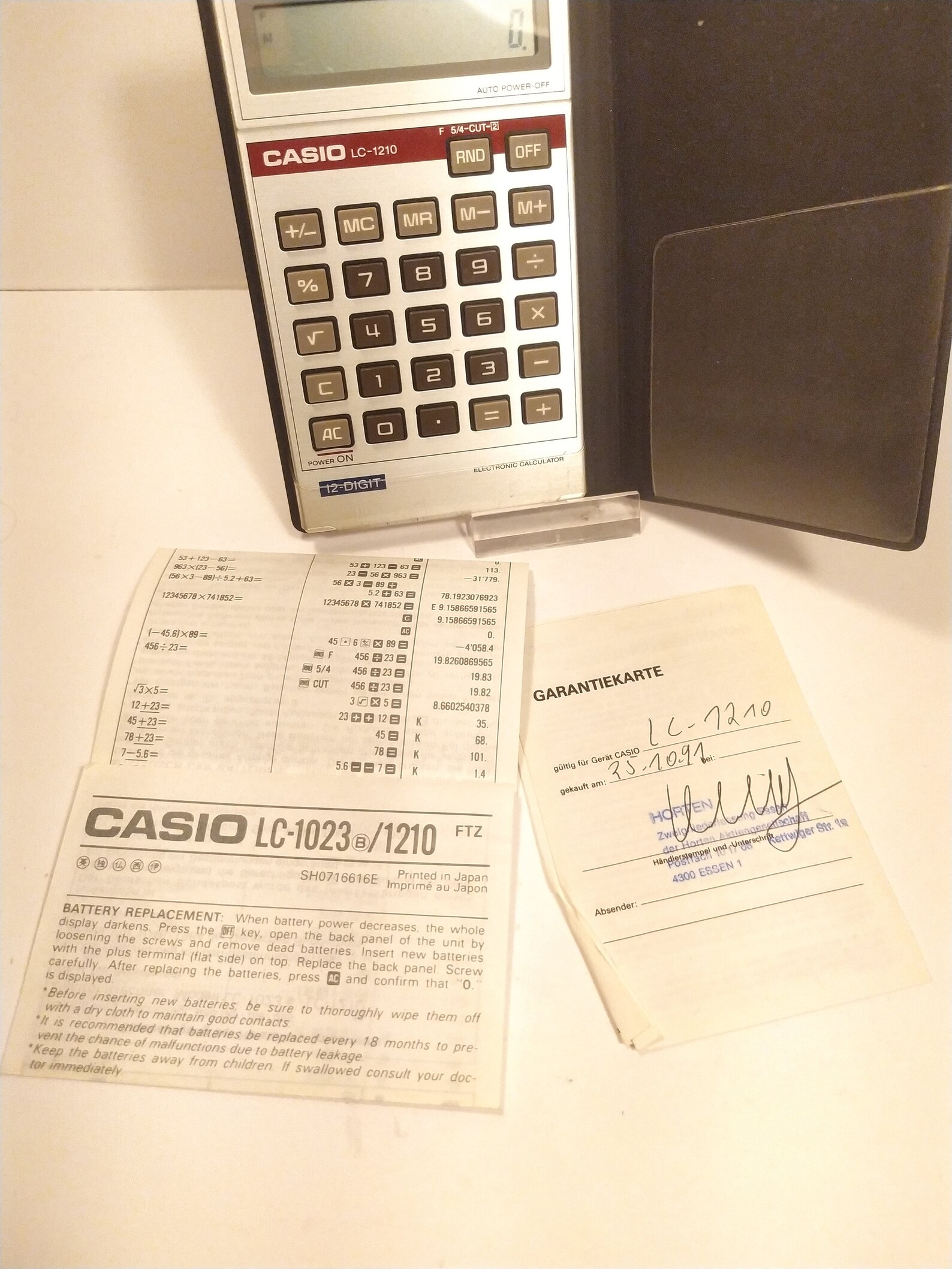 Vintage Calculator Casio LC-1210 12digit - Etsy