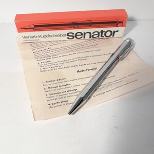 Vintage Ballpoint Pen ,senator, for Colors,1970s. Ballpoint Pen With ...