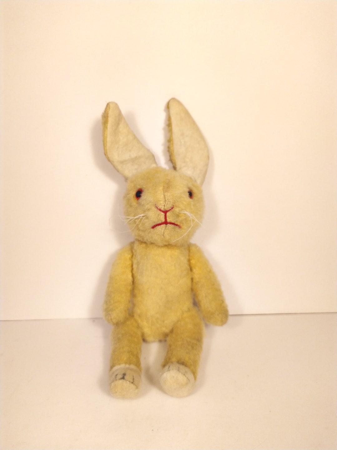 Vintage Toy Yellow Plush Rabbit 1940s - Etsy