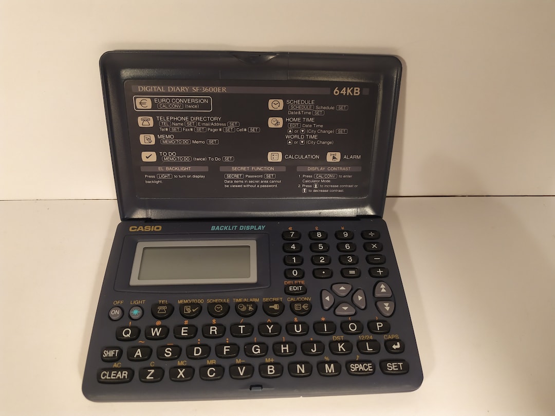 Vintage Decor Casio Digital Diary SF-3600ER 64KB 1990s - Etsy
