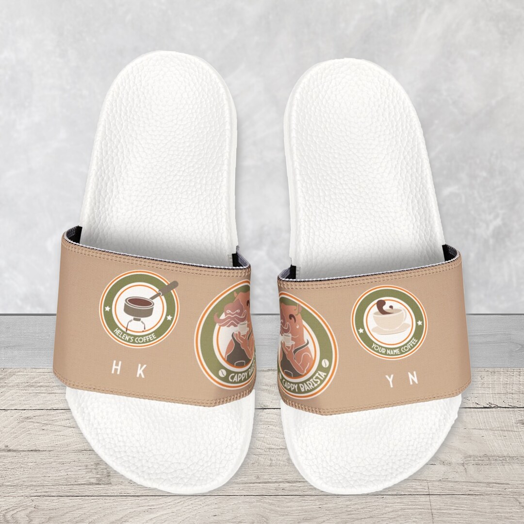 Perzonalised Barista Strap Sandals, Coffee Capybara Removable-strap ...