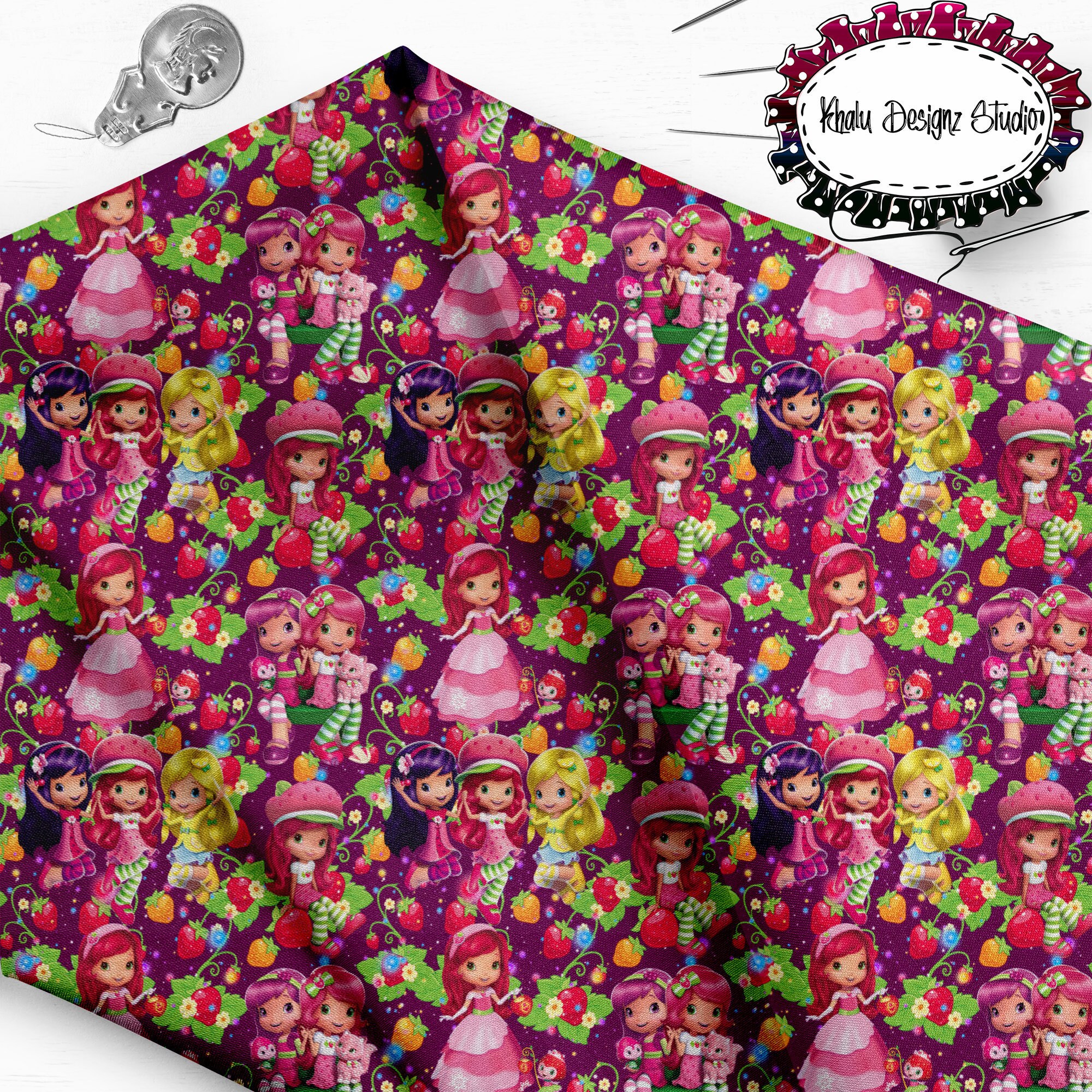 Strawberry shortcake Seamless Strawberry Pattern Digital | Etsy