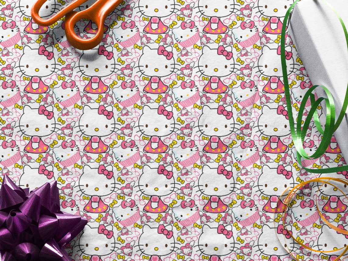Hello Kitty Pattern Seamless Hello Kitty Pattern Digital | Etsy
