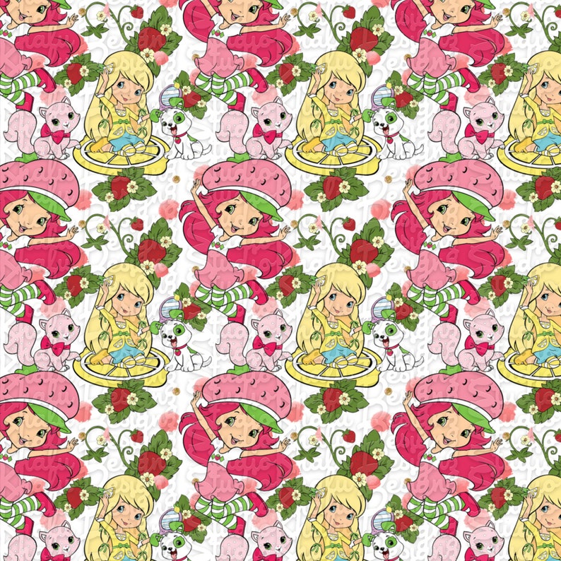 Strawberry shortcake Seamless Strawberry Pattern Digital | Etsy