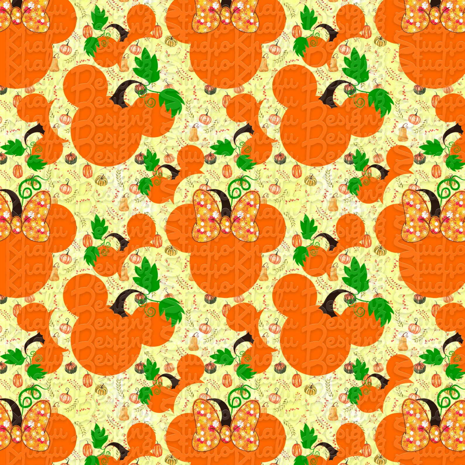 Disney Pattern Seamless Pumpkin Pattern Digital Pattern | Etsy
