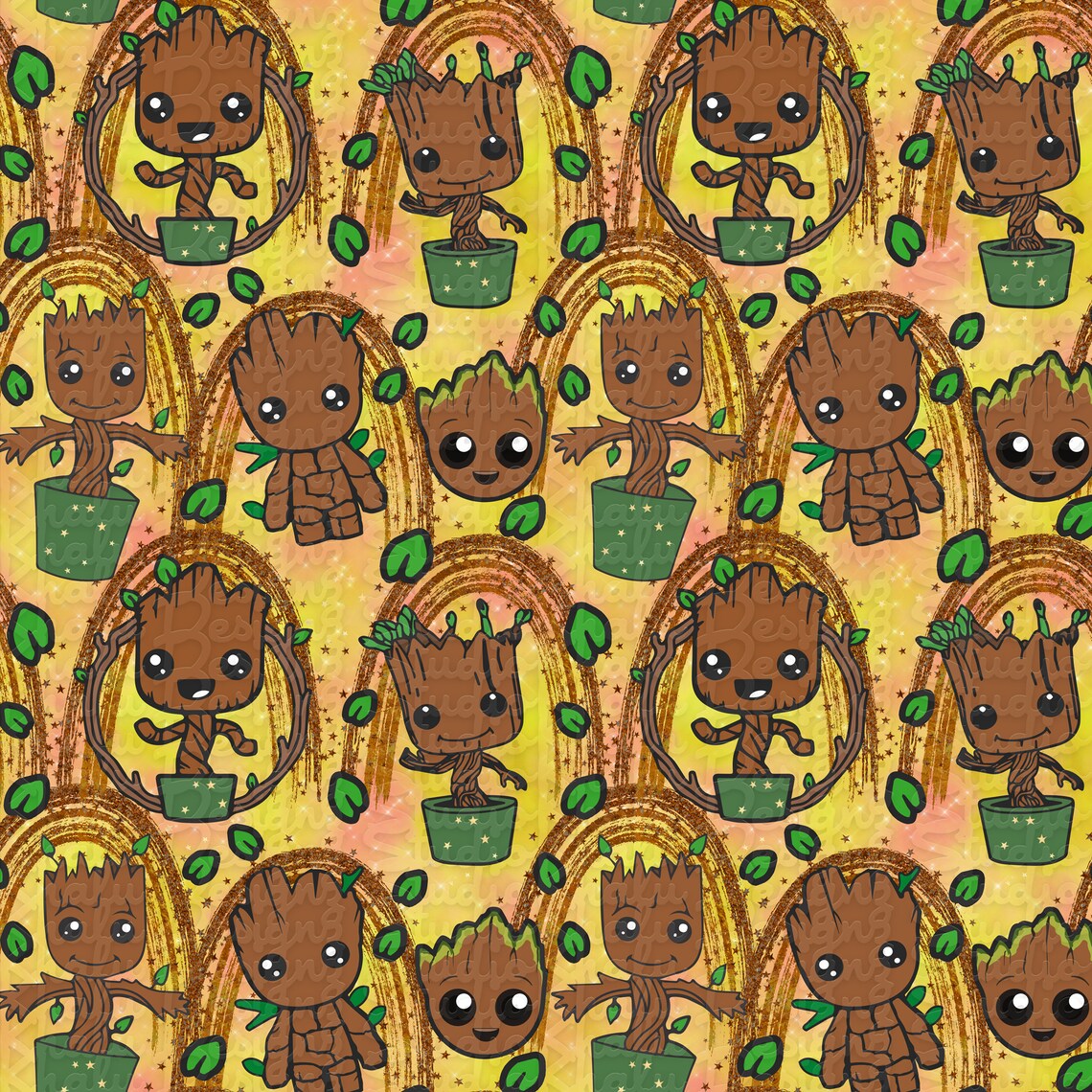 Seamless Pattern Groot Pattern Digital Pattern Groot | Etsy
