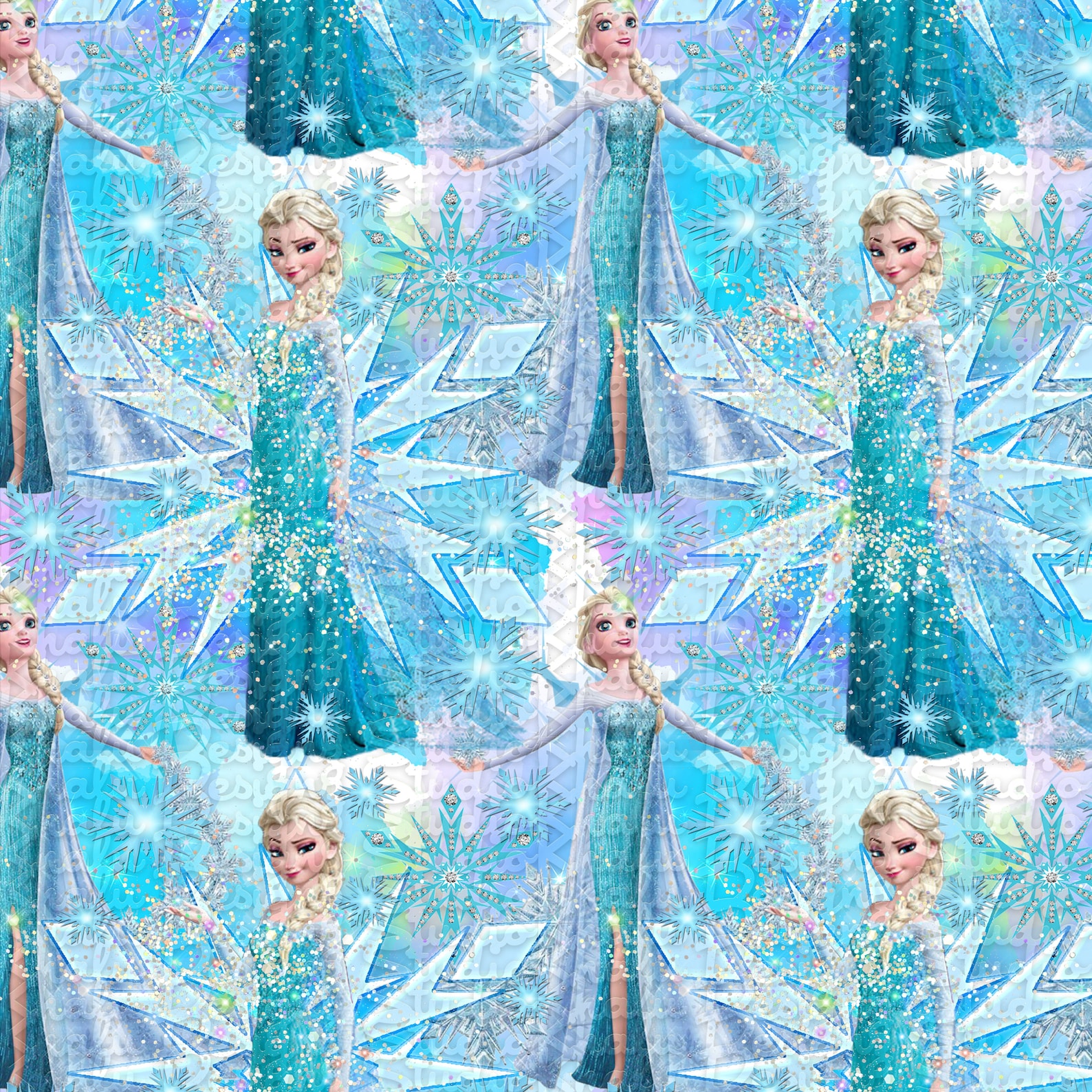 Frozen Seamless Pattern Disney Frozen Seamless Frozen Paper | Etsy