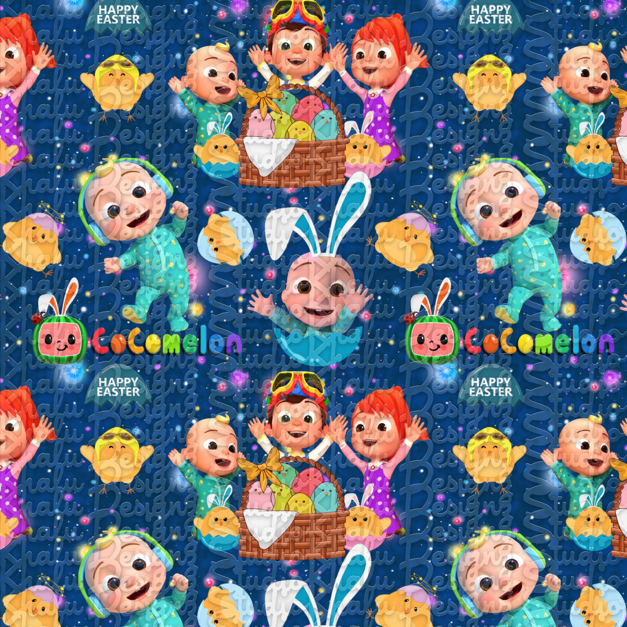 Cocomelon Seamless Pattern Easter Cocomelon Pattern Digital | Etsy