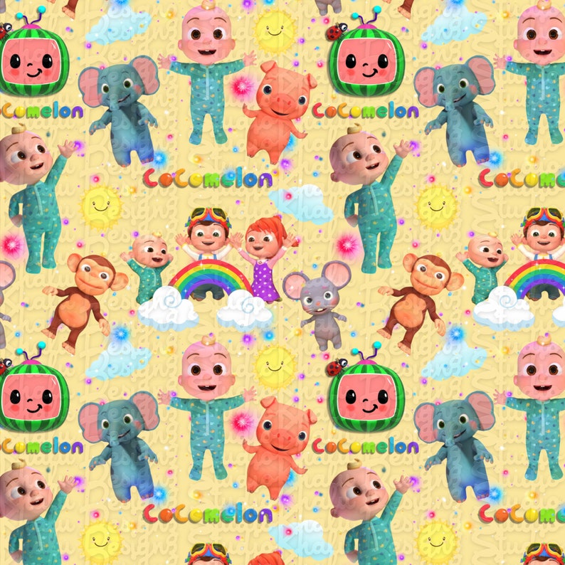 Cocomelon Seamless Cocomelon Pattern Digital Pattern | Etsy