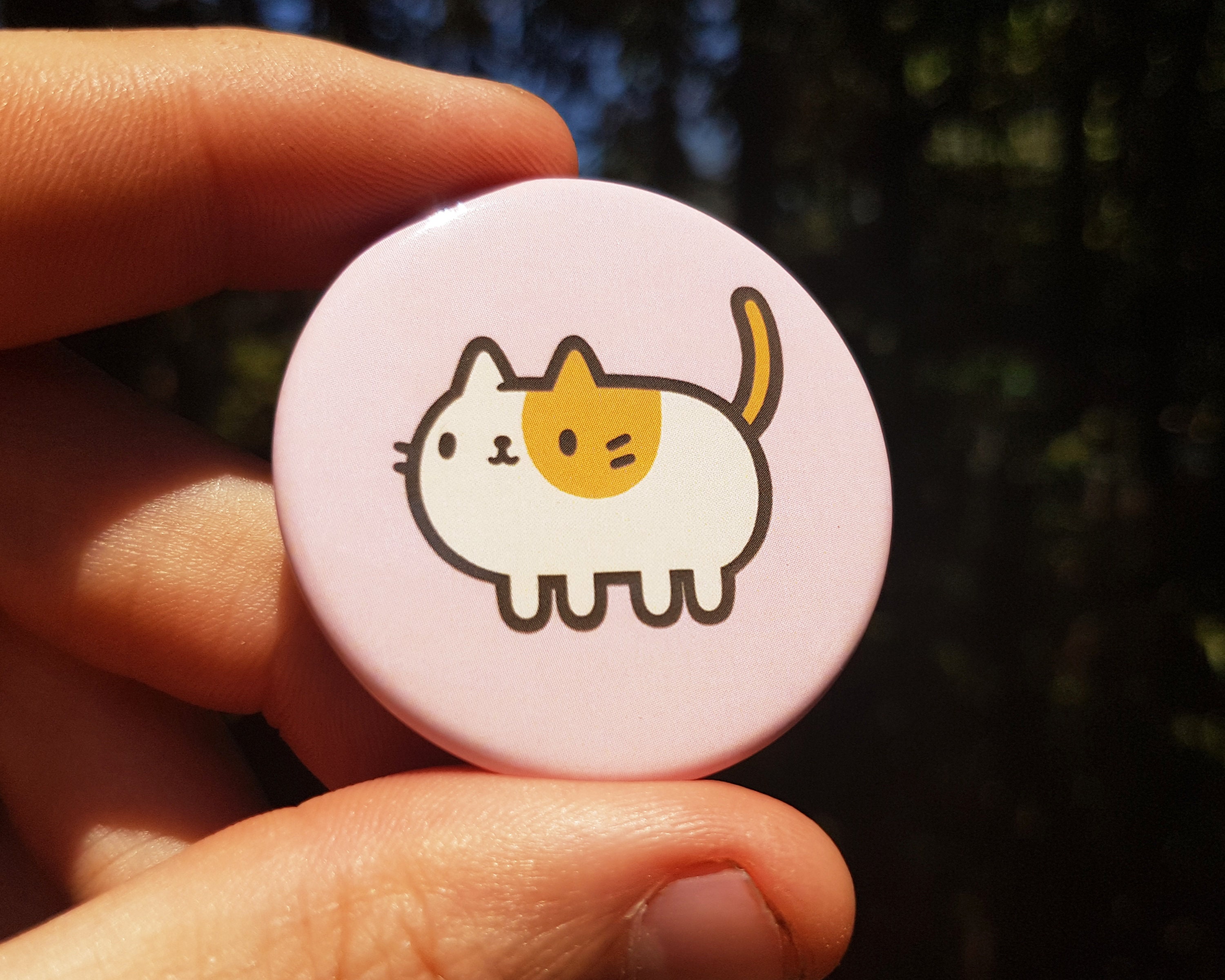 Pin Badge, 45mm Button Badge, Cat Badge, Illustration Badge, Brewster ...