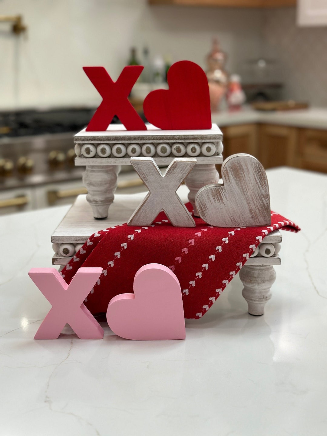 Xoxo Tiered Tray, Valentine Tiered Tray Decor, Valentine Home Decor ...