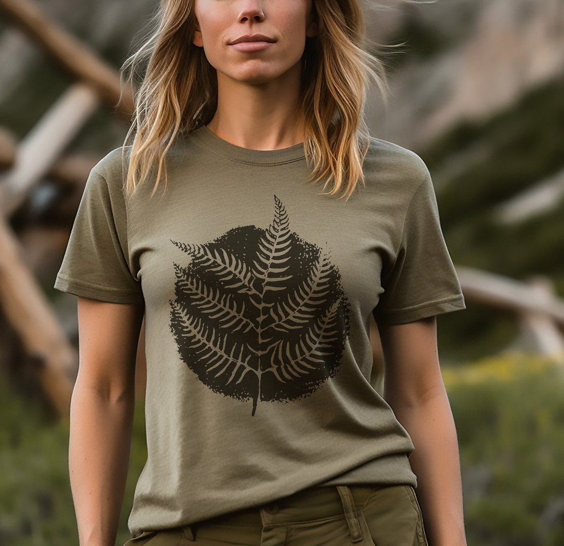 Fern Tee Shirt, Female Botanical Tee,nature-inspired T-shirt for Women ...