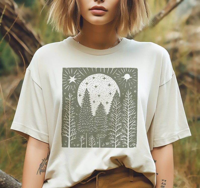 Night Sky Outdoor Camping Vintage Shirt, Beauty of Nature Tee ...