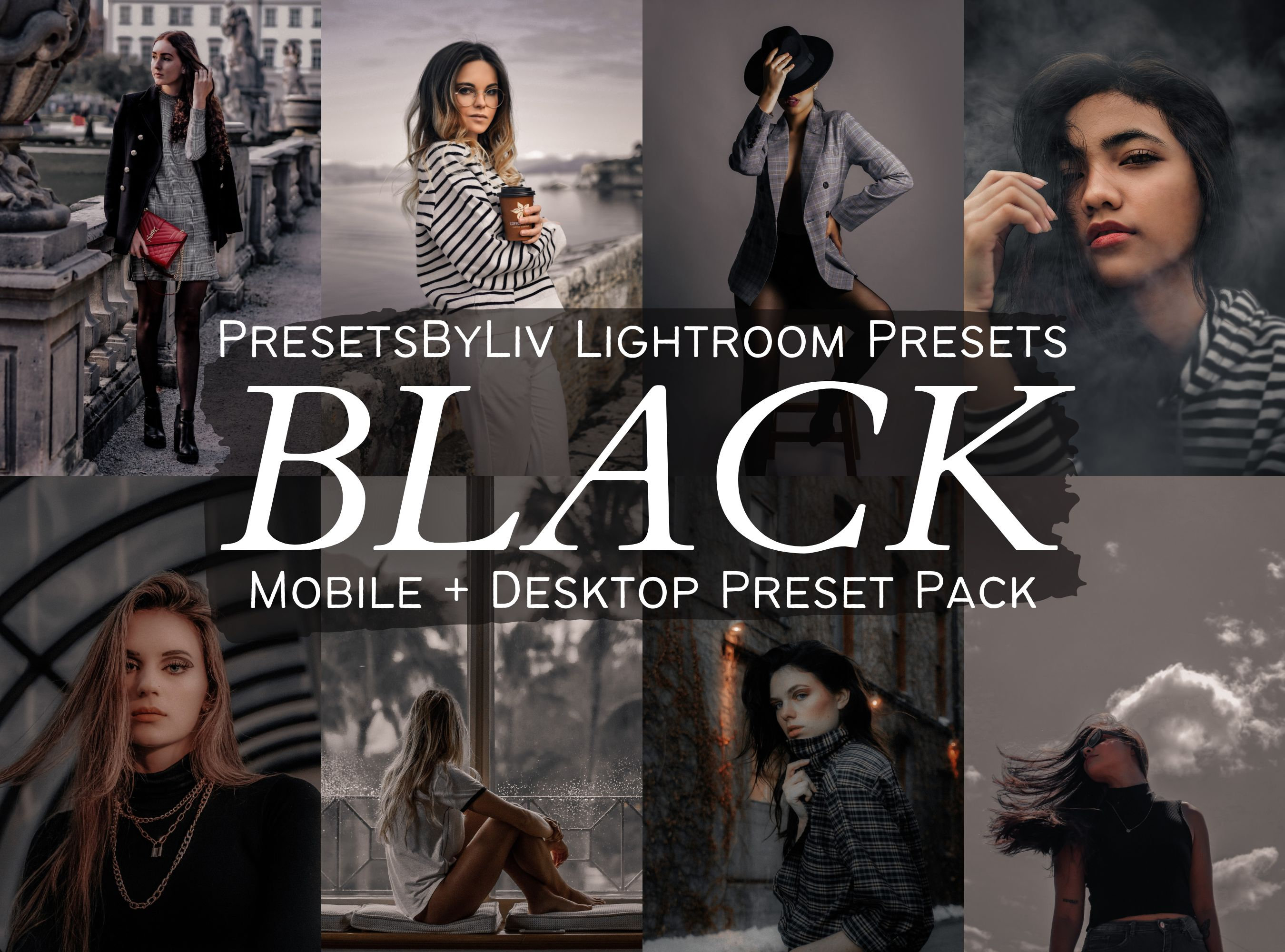 Black Lightroom Presets: Moody Mobile & Desktop Filters (DNG) - Etsy