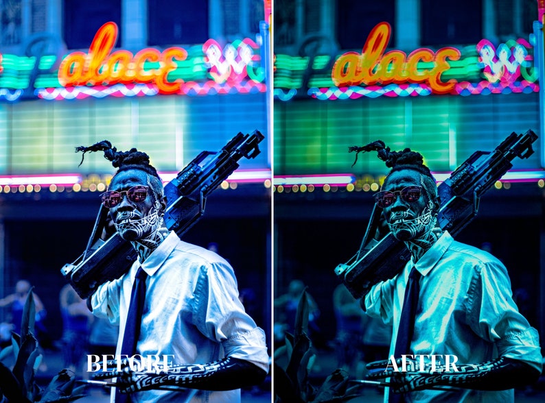5 CYBERPUNK Presets Lightroom Filters Teal and Pink for Bloggers ...