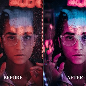 5 CYBERPUNK Presets Lightroom Filters Teal and Pink for Bloggers ...