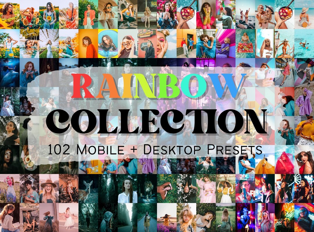 Rainbow Collection: 102 Lightroom Presets - Mobile & Desktop - Etsy