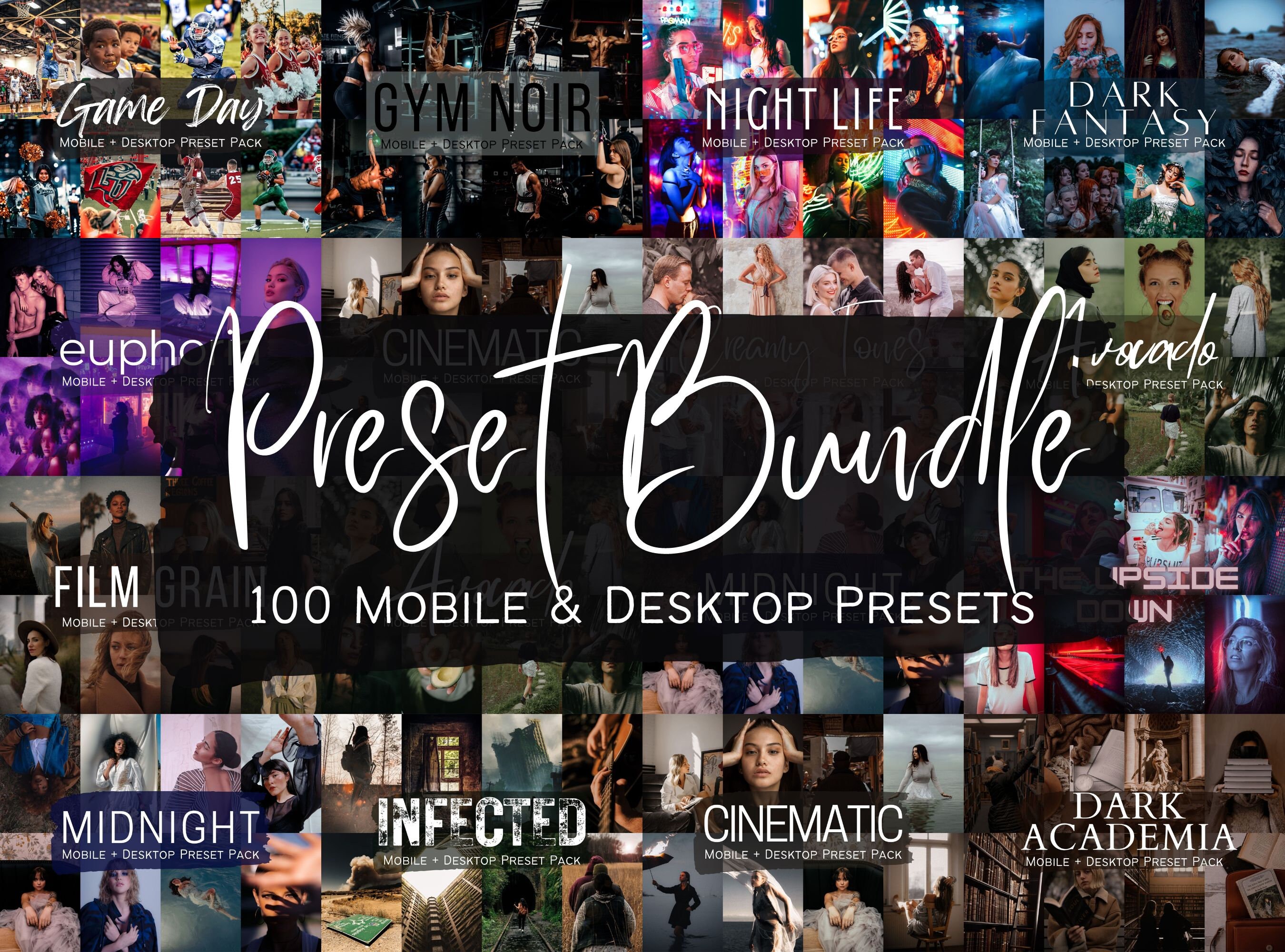 HUGE PRESET BUNDLE 100 Lightroom Presets for Mobile and Desktop ...