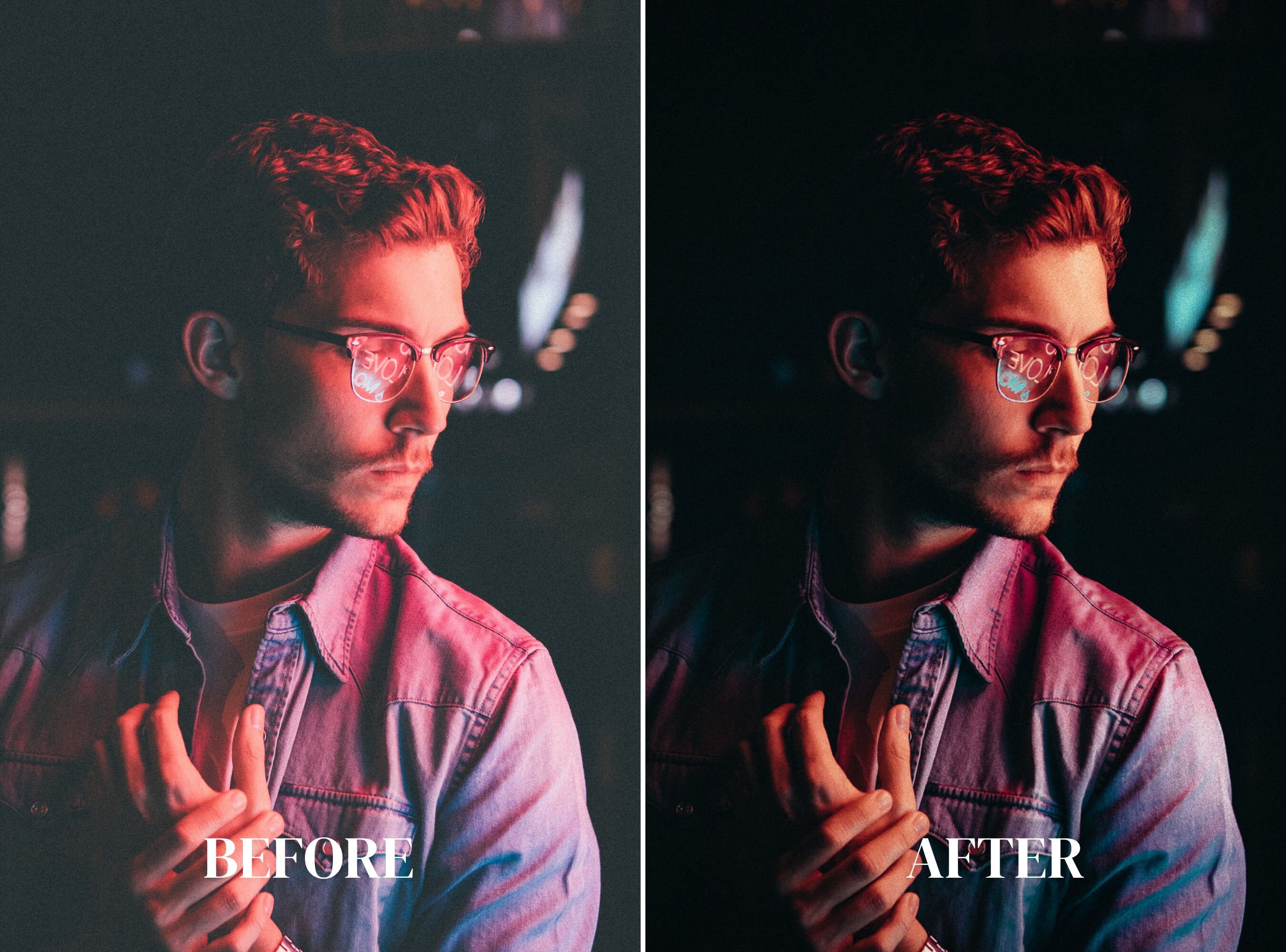 5 CYBERPUNK Presets Lightroom Filters Teal and Pink for Bloggers ...