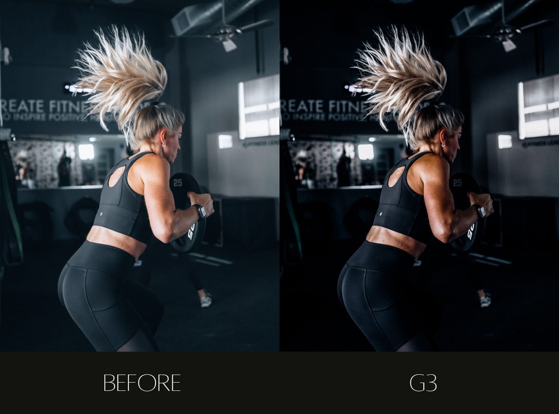 Dark Gym Lightroom Presets: Mobile & Desktop Filters - Etsy