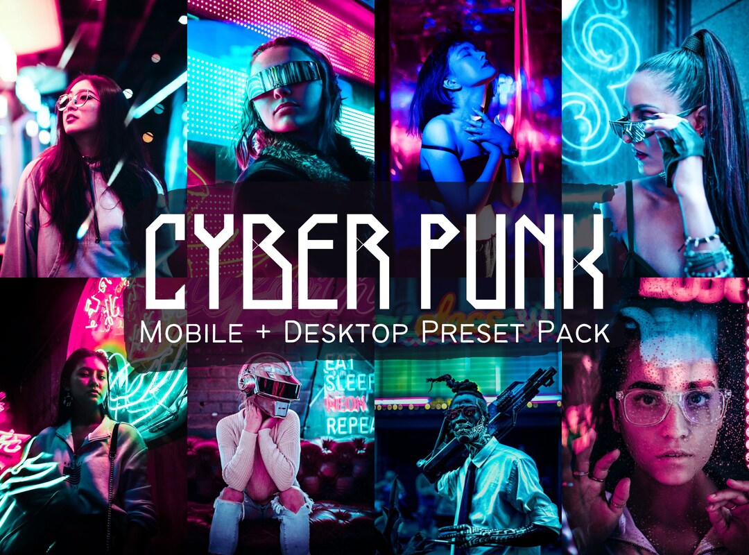 5 CYBERPUNK Presets Lightroom Filters Teal and Pink for Bloggers ...