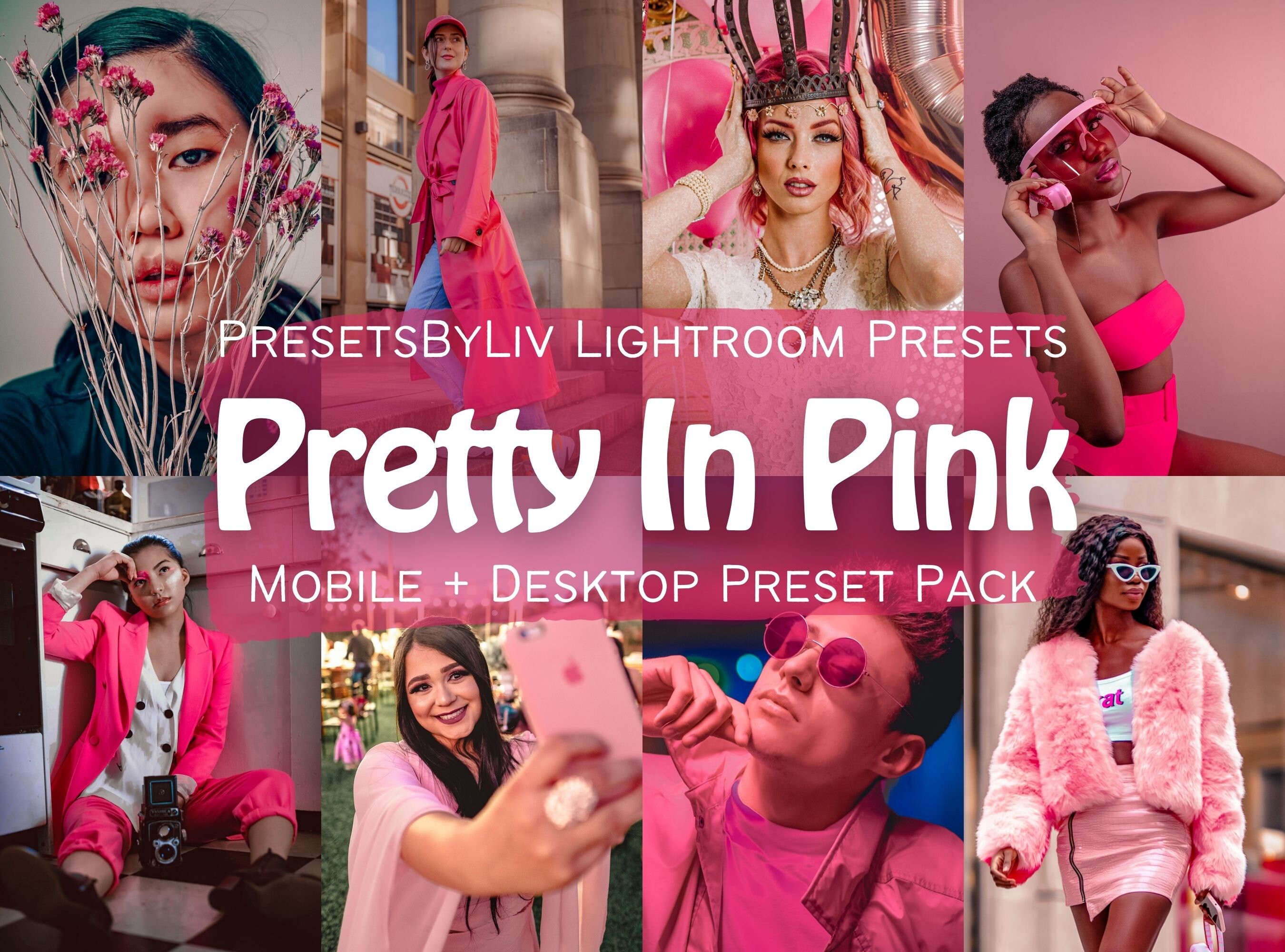 10 PINK PRESETS Pretty in Pink Lightroom Presets, Aqua, Dreamhouse ...
