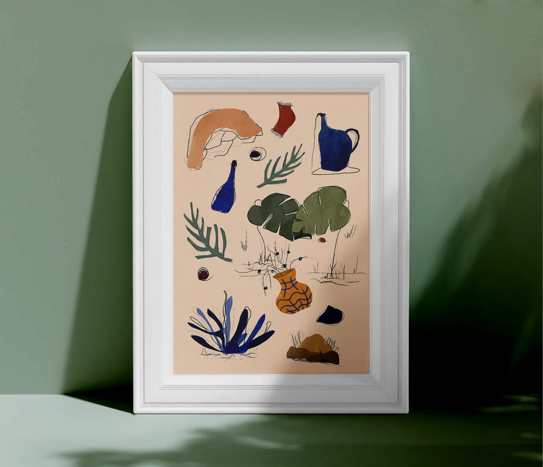 Floating Objects - Illustration - Art - Graphic Print in Variable Sizes ...