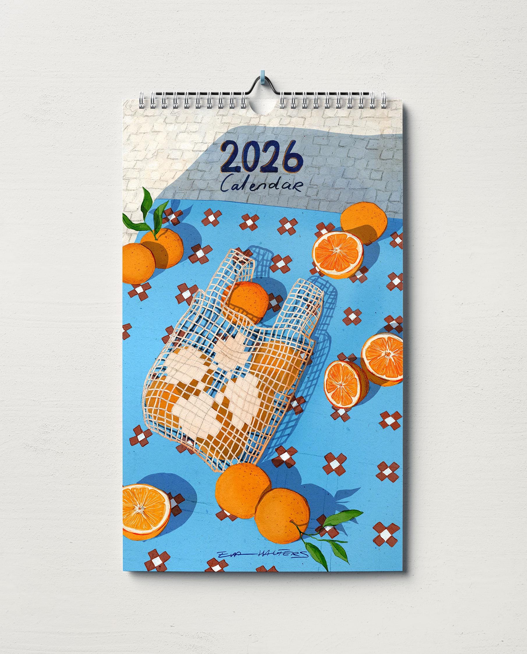 Art Calendar 2026 - Illustration Calendar 2026 - Birthday Calendar 2026 ...