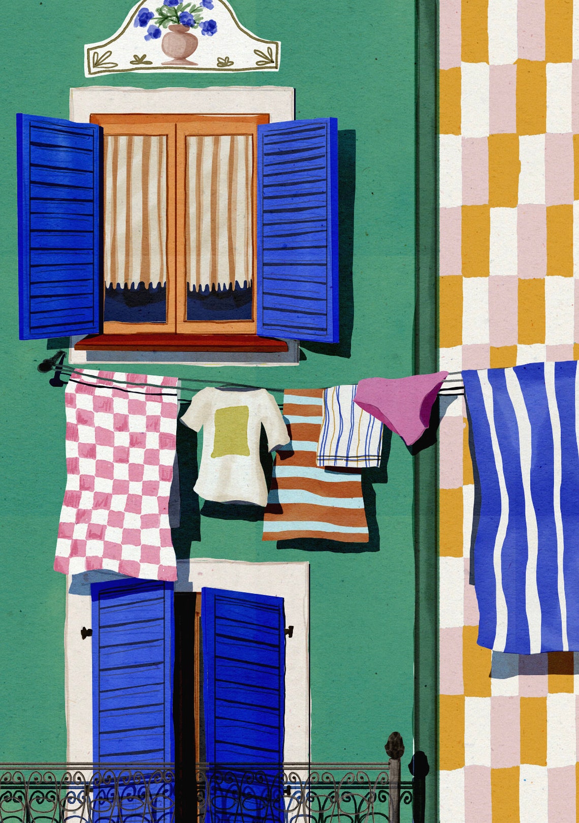 Drying for Tomorrow - Illustration - Art- Graphic Print in Variable ...