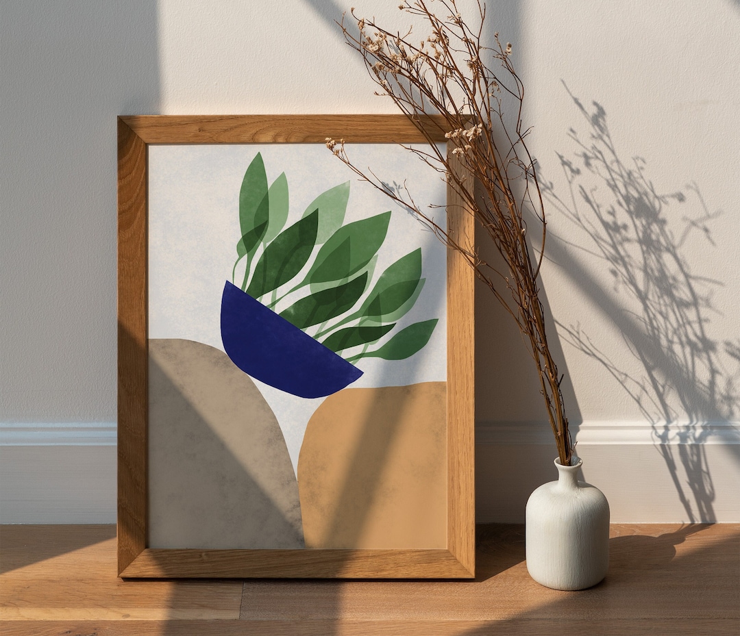 Plant Between Rocks - Illustration - Art - Graphic Print in Variable ...