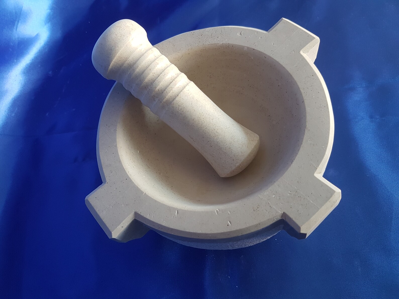 Handmade Mortar With Rounded Handles and Stone Pestle - Etsy