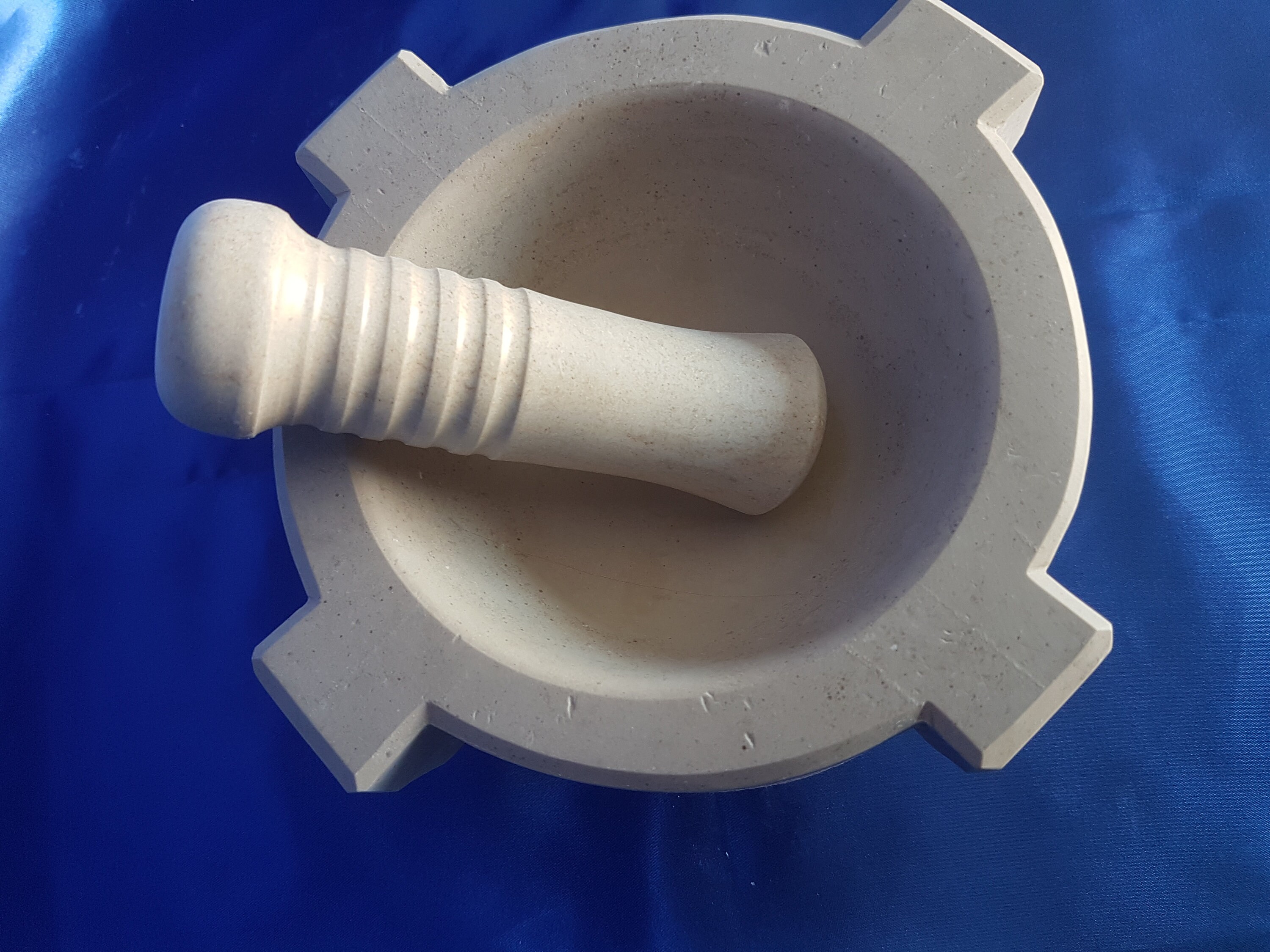 Handmade Mortar With Rounded Handles and Stone Pestle - Etsy