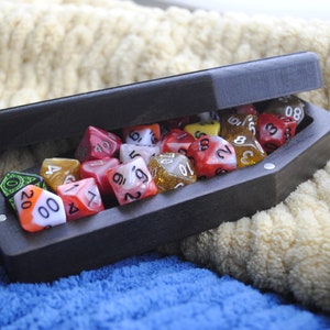 Wooden Dice Box Black Coffin | Vampire the Masquerade (vtm) - Etsy