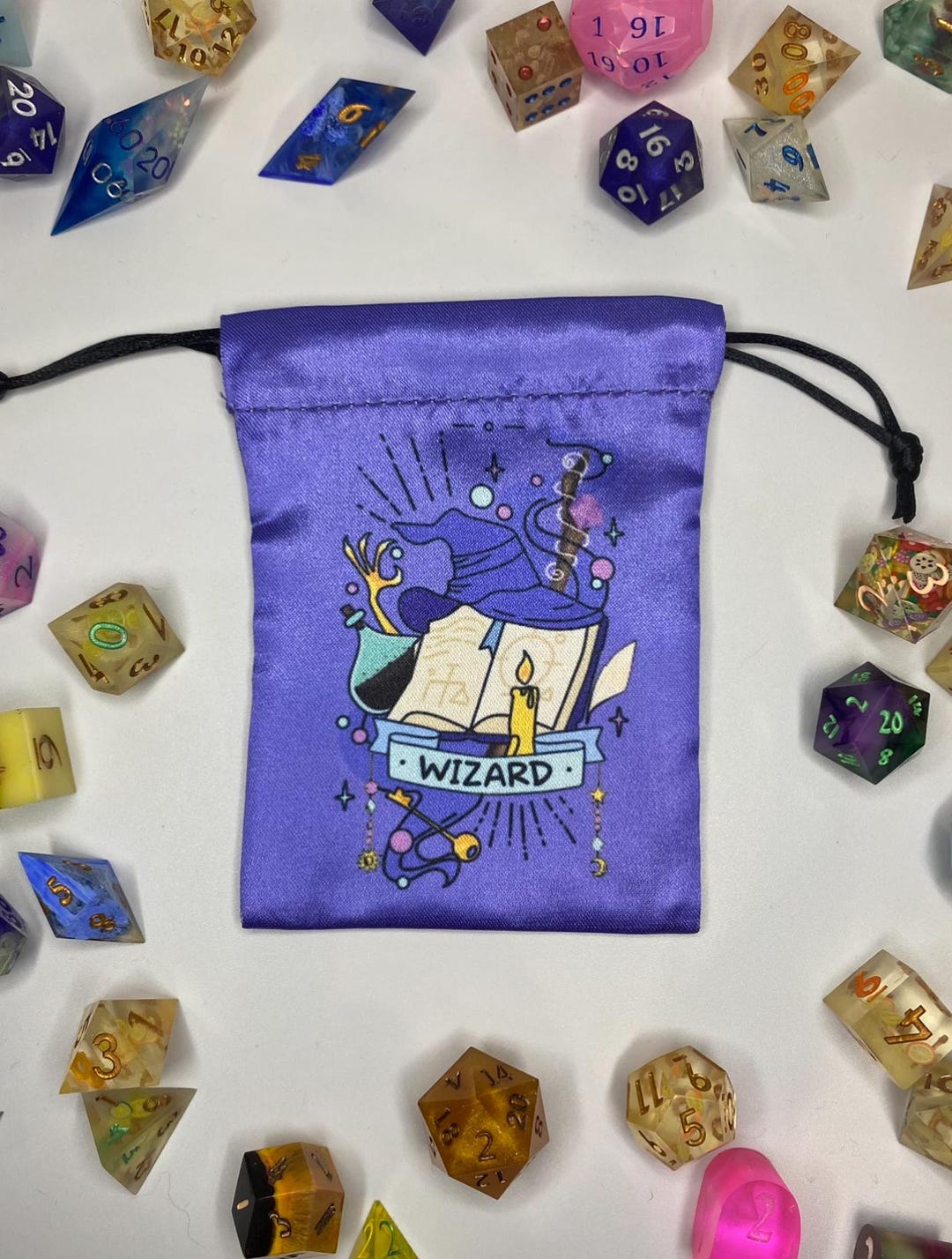 Wizard Satin Dice Bag: D&D Dice Pouch - Etsy