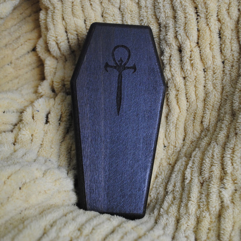 Black Wood Coffin Box - Etsy UK