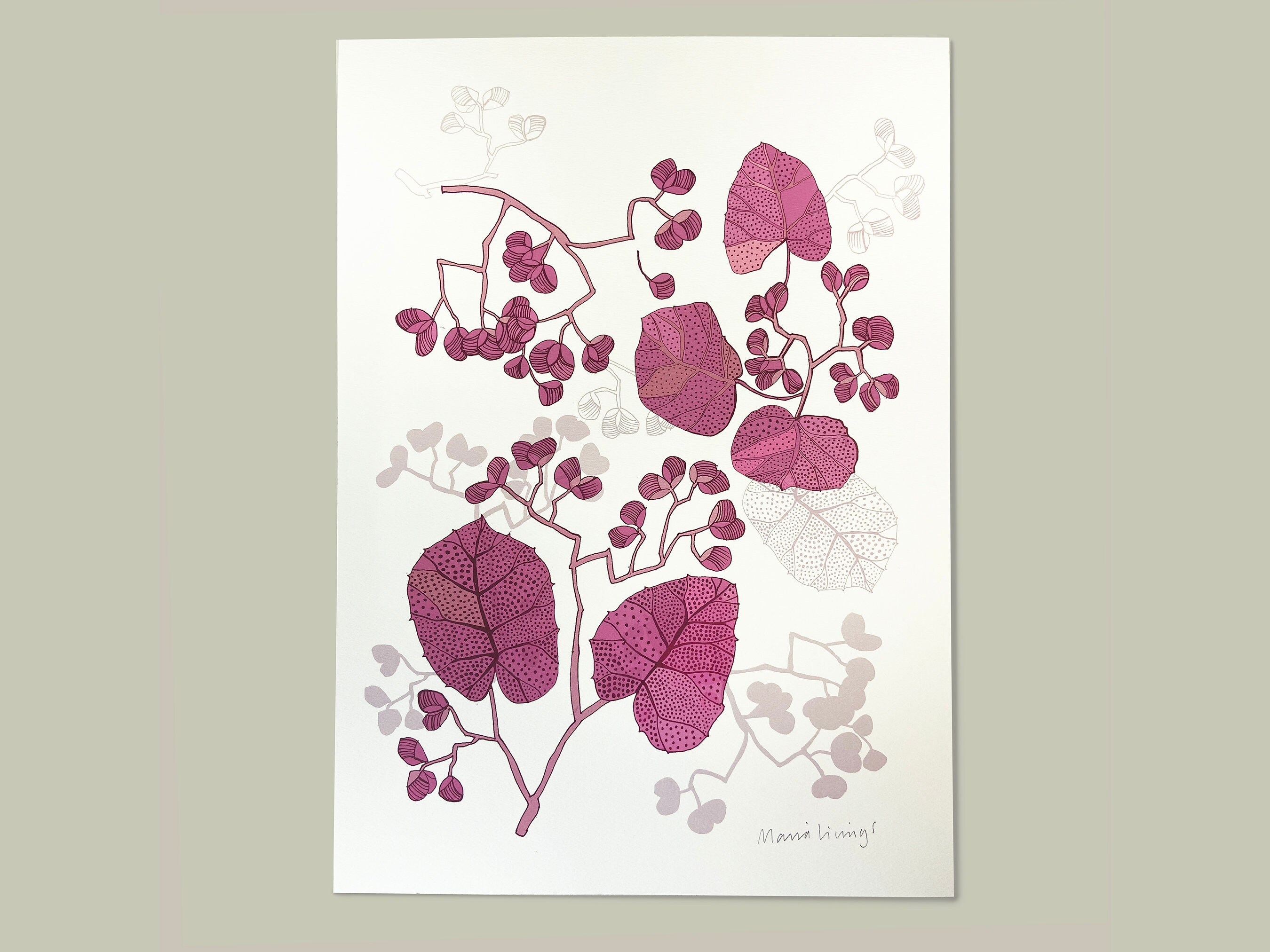 Begonia Print - Etsy