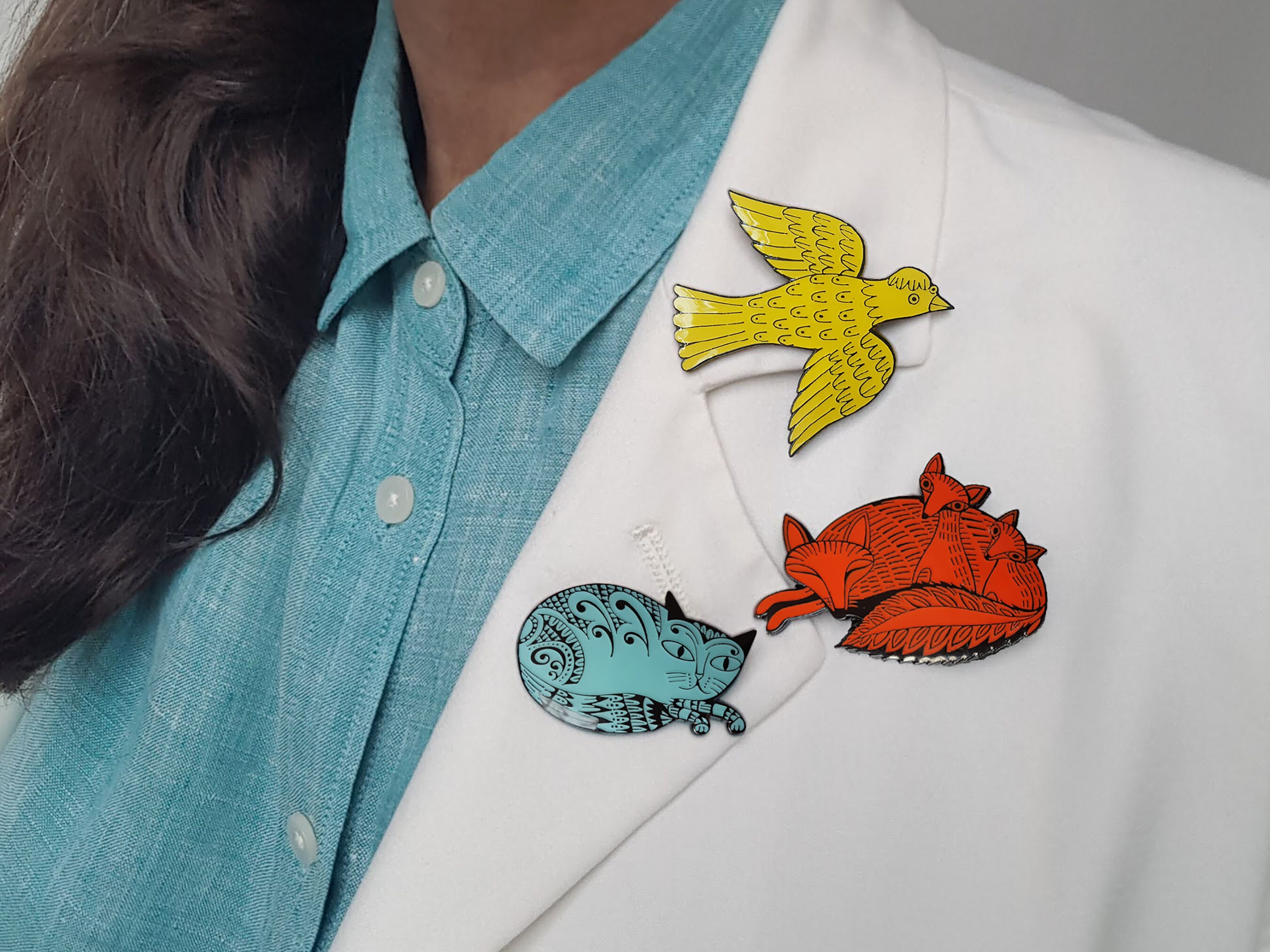 Bird Pin Badge - Etsy