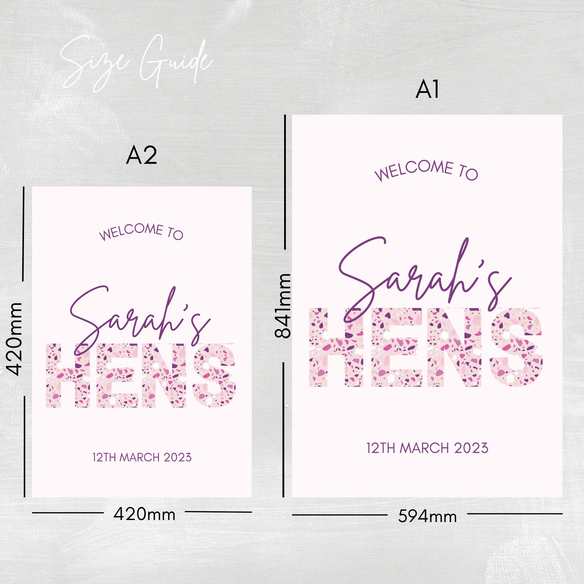 Hens Welcome Sign, Pink Hens Party Sign, Bachelorette Wedding Sign ...