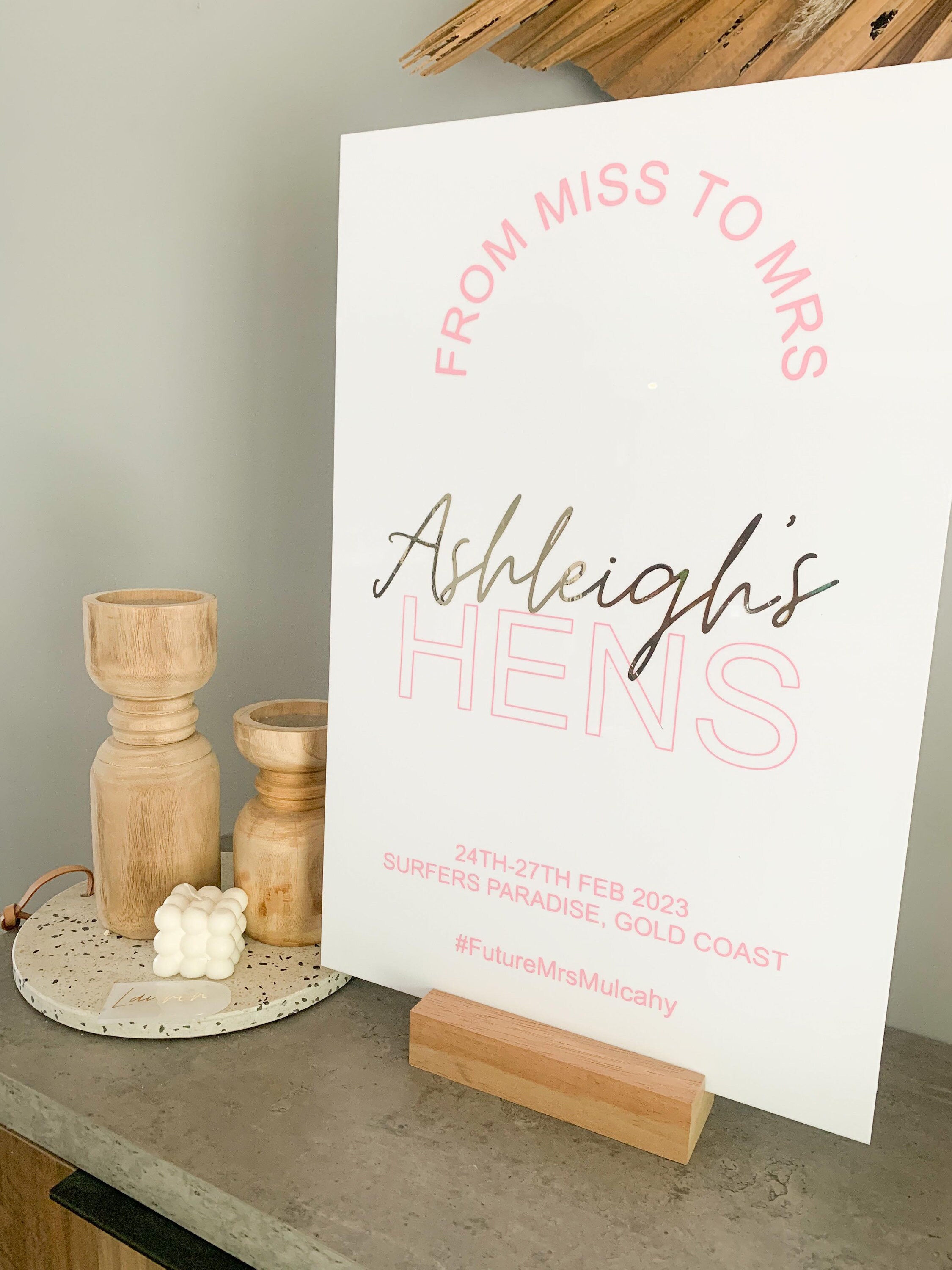 Hens Welcome Sign Acrylic Sign Personalised Sign Hens Party - Etsy ...