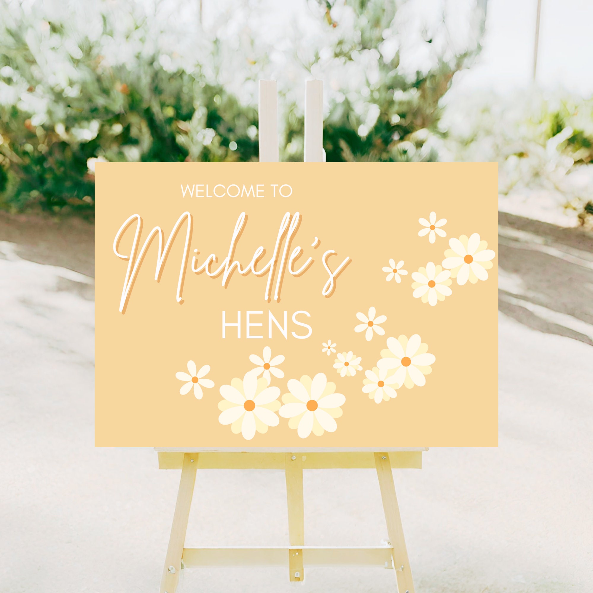 Printable Hens Party Sign, Personalised Sign, Pink Hens Sign, Welcome ...