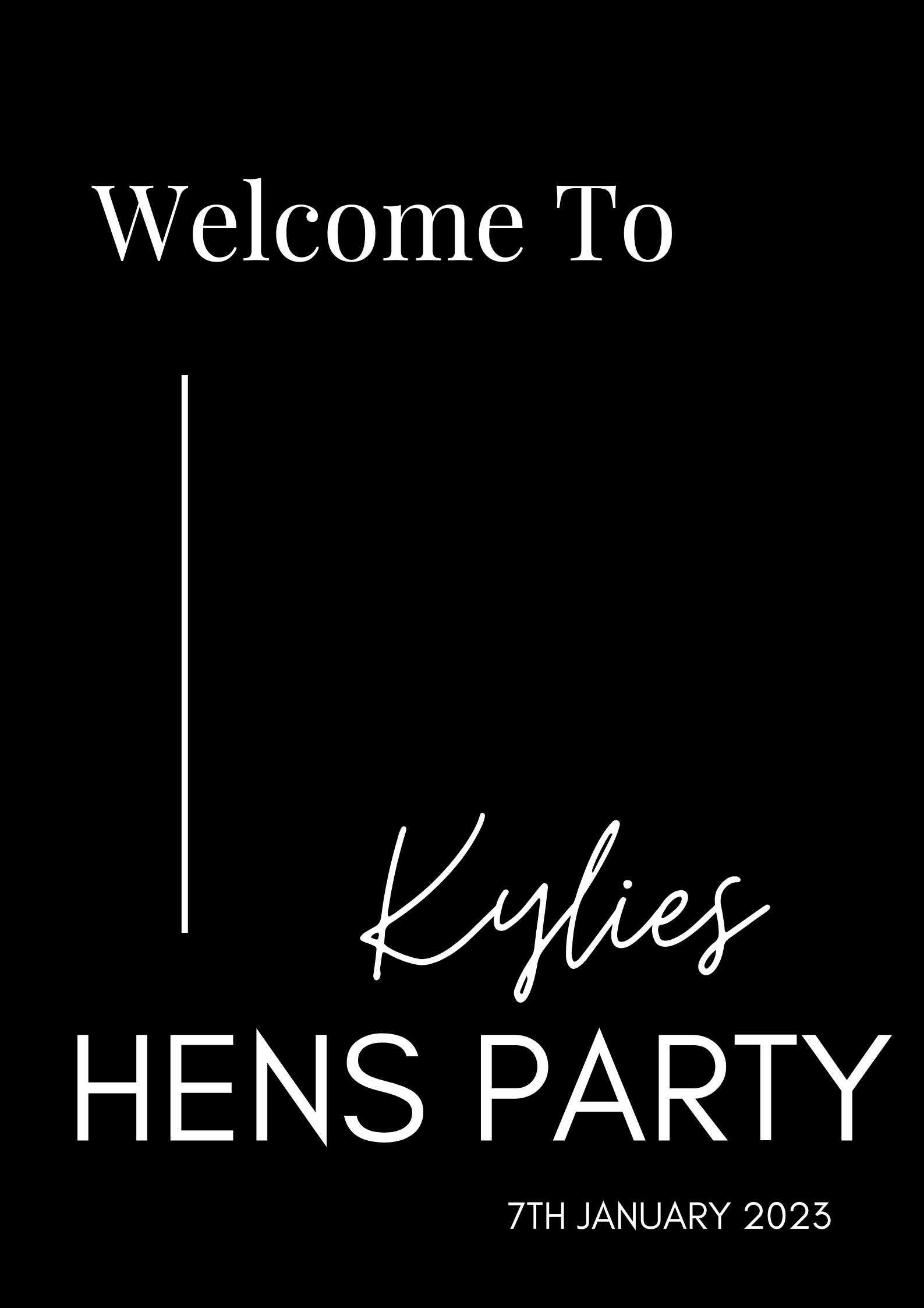 Printable Hens Party Sign Personalised Sign Hens Night - Etsy