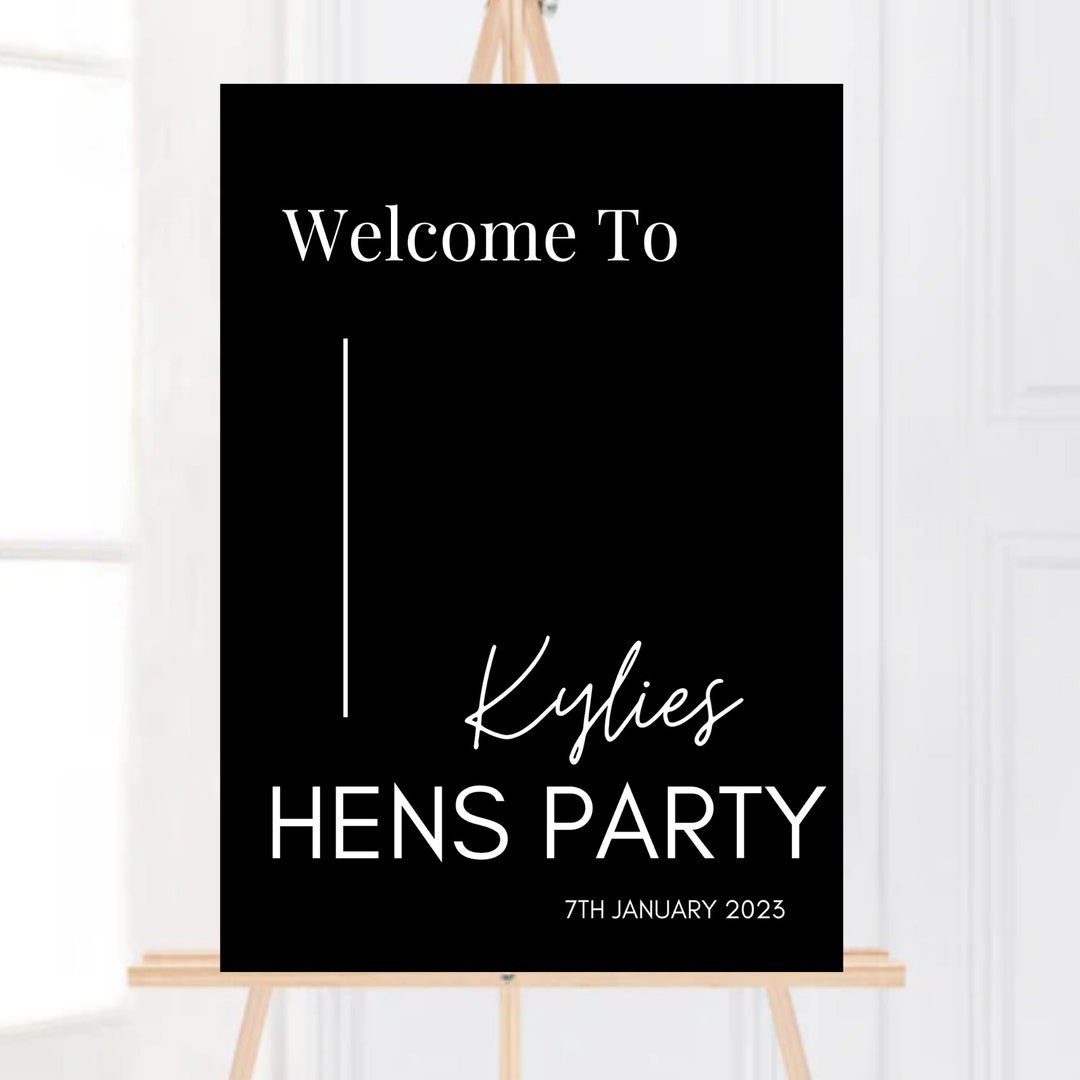 Printable Hens Party Sign Personalised Sign Hens Night - Etsy