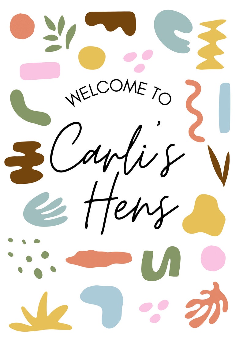 Hens Party Sign, Welcome Sign, Bachelorette Party, Bridal Shower, Hens ...