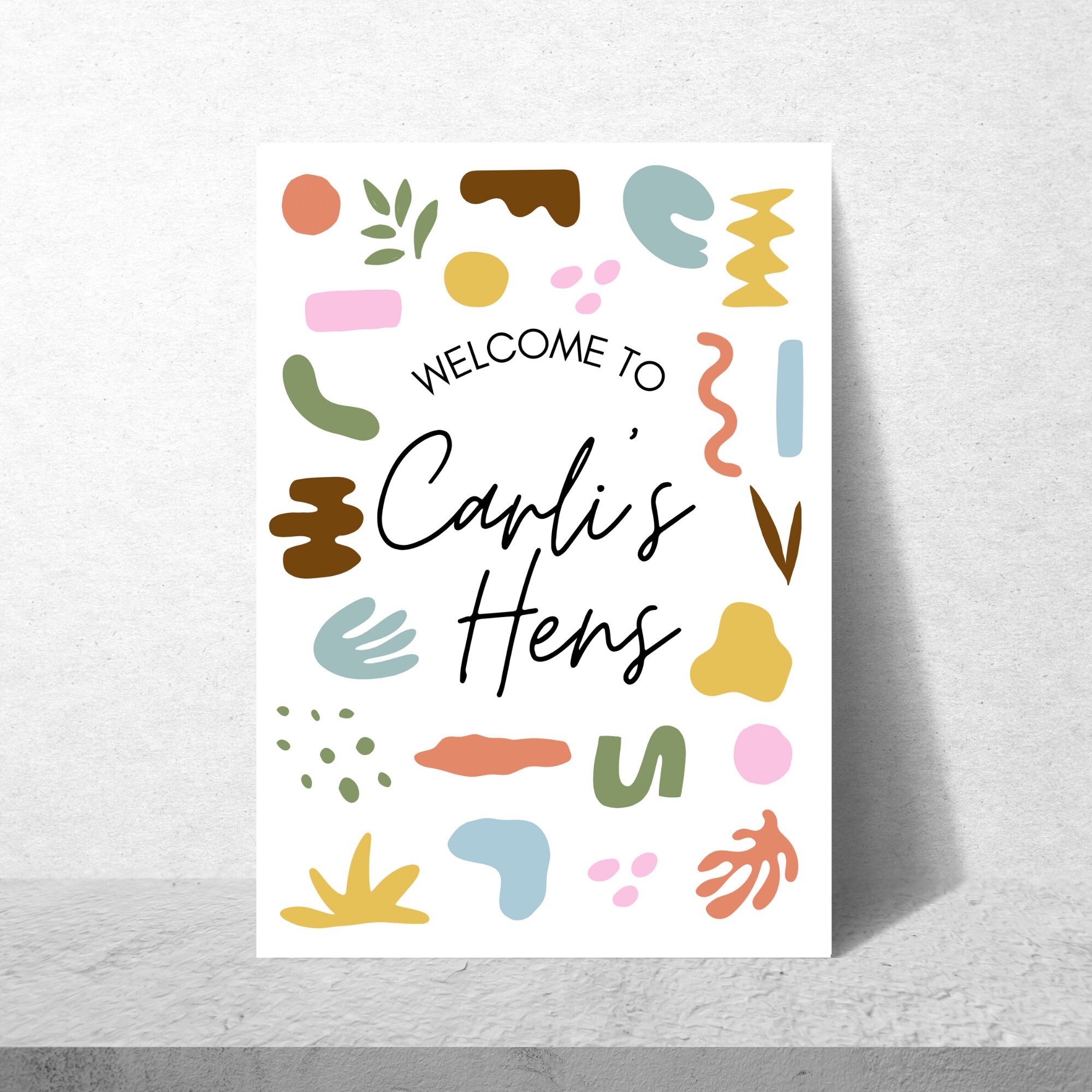 Hens Party Sign, Welcome Sign, Bachelorette Party, Bridal Shower, Hens ...